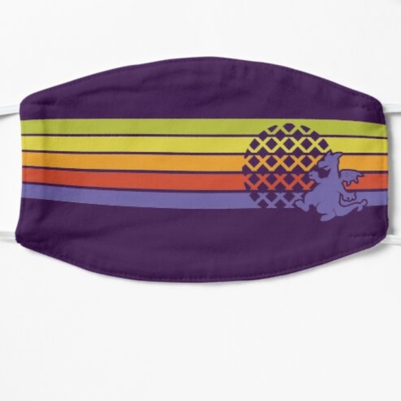 Disney | Accessories | Retro Epcot Face Mask Featuring Figment | Poshmark